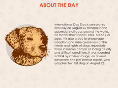 Free - International Dog Day PowerPoint Template and Google Slides Theme