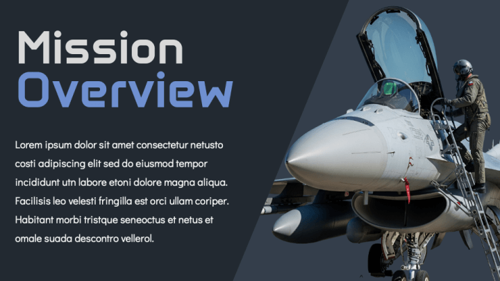 Air Force Theme for PowerPoint and Google Slides - PPT Slides