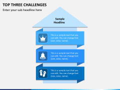Top Three Challenges PowerPoint Template - PPT Slides