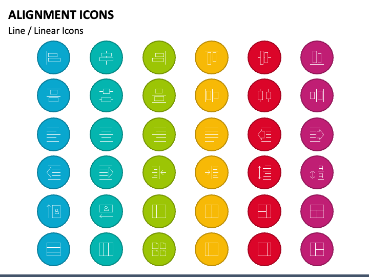 Alignment Icons for PowerPoint and Google Slides - PPT Slides
