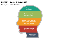 Human Head - 5 Segments PowerPoint Template - PPT Slides