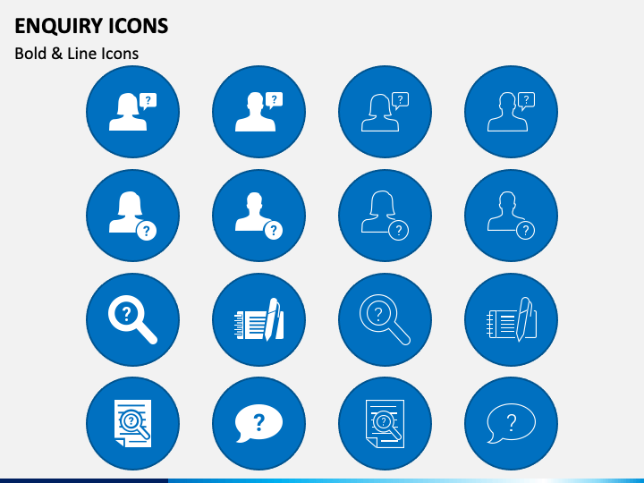 Enquiry Icons for PowerPoint and Google Slides - PPT Slides