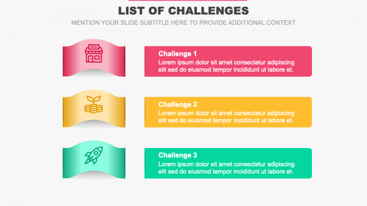 List of Challenges PowerPoint and Google Slides Template - PPT Slides