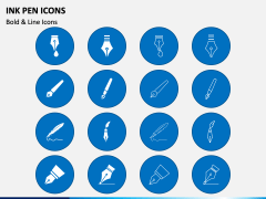 Ink Pen Icons for PowerPoint and Google Slides - PPT Slides