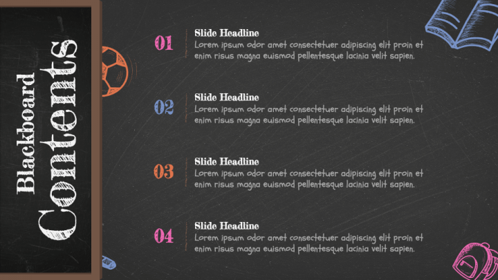 Creative Blackboard Theme for PowerPoint and Google Slides Template ...