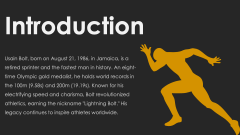 Free - Presentation on Usain Bolt for PowerPoint and Google Slides ...