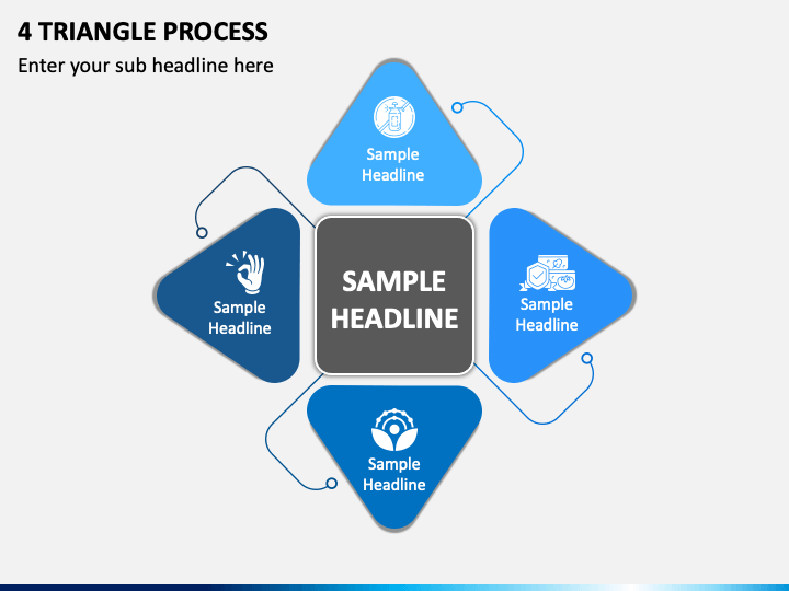 4 Triangle Process PowerPoint Template and Google Slides Theme