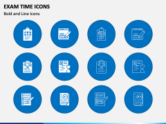 Exam Time Icons for PowerPoint and Google Slides - PPT Slides