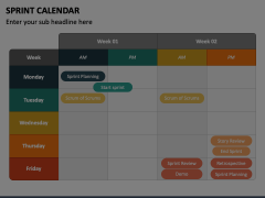 Sprint Calendar PowerPoint and Google Slides Template - PPT Slides