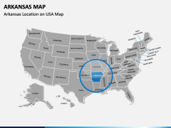 Arkansas Map for PowerPoint and Google Slides - PPT Slides