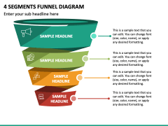 Free 4 Segments Funnel Diagram for PowerPoint and Google Slides