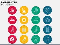 Railroad Icons for PowerPoint and Google Slides - PPT Slides