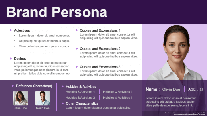Brand Persona PowerPoint and Google Slides Template - PPT Slides