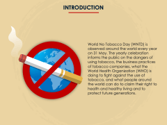 Free - World No Tobacco Day PowerPoint Template and Google Slides Theme