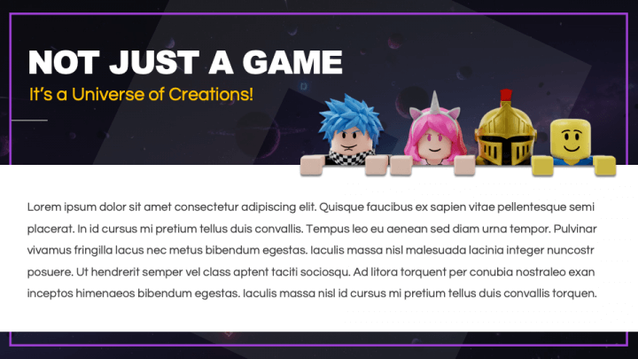 Free - Roblox Theme for PowerPoint and Google Slides - PPT Slides