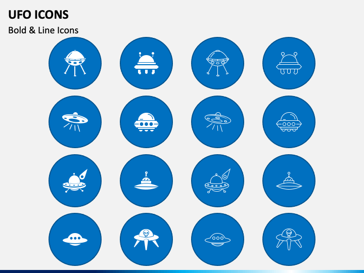 UFO Icons for PowerPoint and Google Slides - PPT Slides