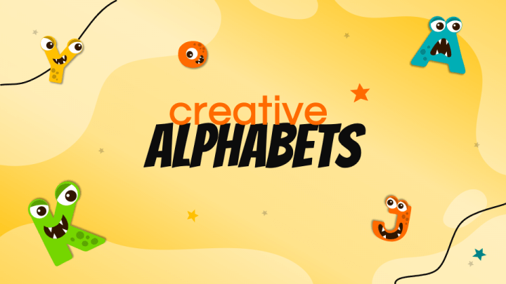 Creative Alphabets PowerPoint and Google Slides Template - PPT Slides