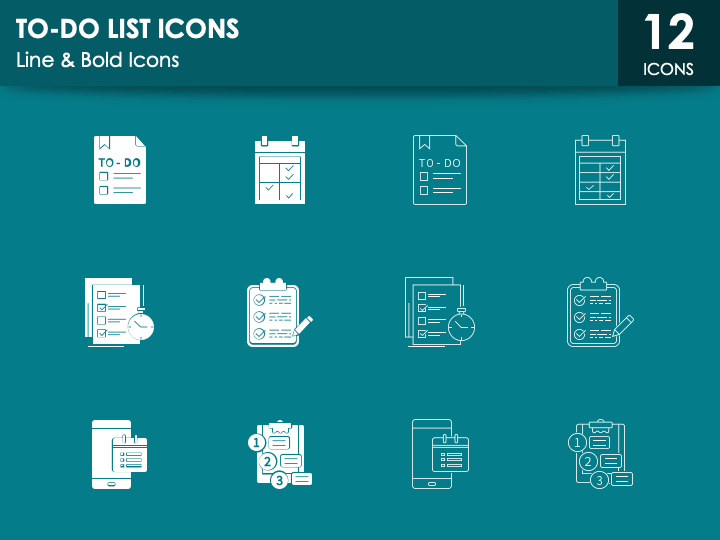 To-Do List Icons for PowerPoint and Google Slides - PPT Slides