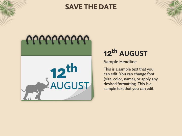 Free - World Elephant Day PowerPoint Template and Google Slides Theme