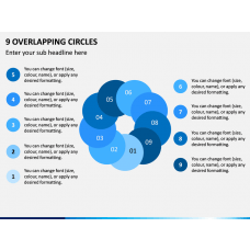 Free Download - 9 Overlapping Circles Stages PPT Slide
