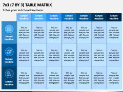 7 by 3 Table Matrix PowerPoint Template - PPT Slides