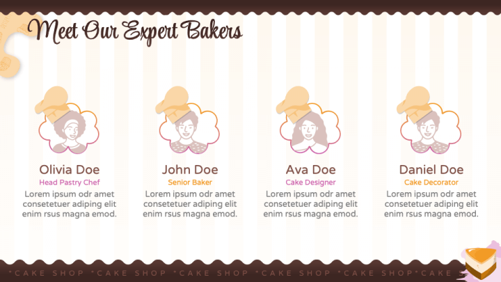 Free - Cake Shop Theme for PowerPoint and Google Slides - PPT Slides