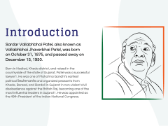 Free - Sardar Vallabhbhai Patel PowerPoint Template and Google Slides Theme