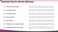 Mental Wellness PowerPoint and Google Slides Template - PPT Slides