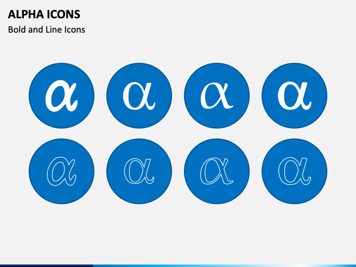 Alpha Icons for PowerPoint and Google Slides - PPT Slides
