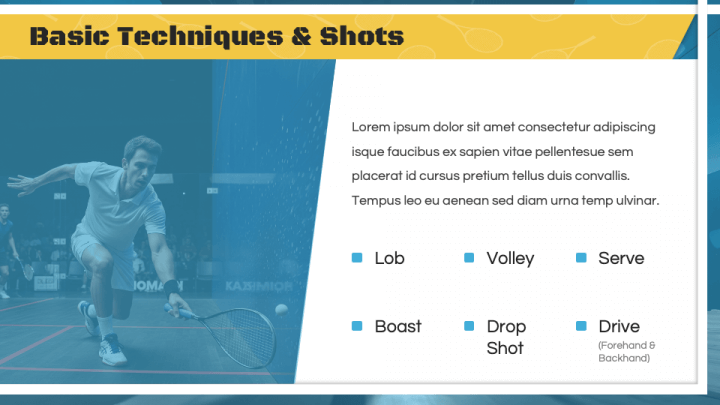 Free - Squash Theme for PowerPoint and Google Slides - PPT Slides