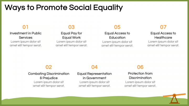 Social Equality PowerPoint and Google Slides Template - PPT Slides