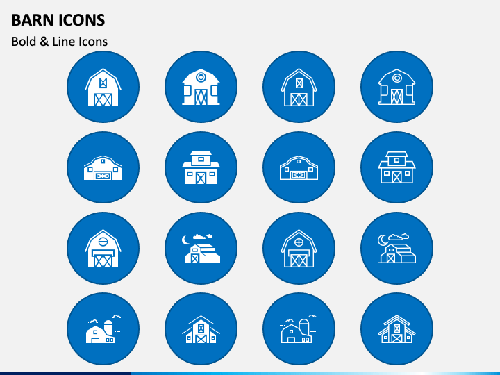 Barn Icons for PowerPoint and Google Slides - PPT Slides