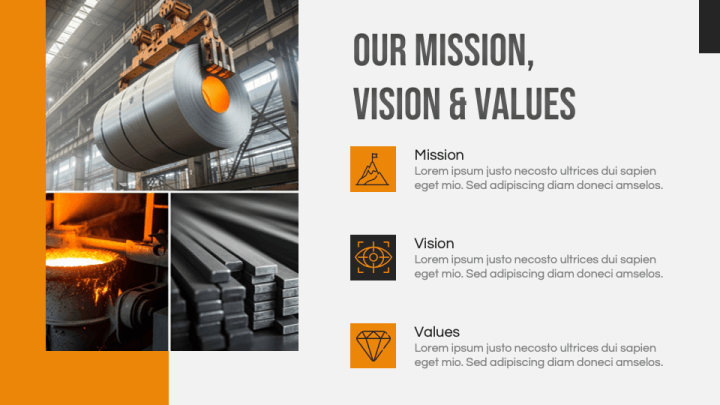 Steel Industry Presentation Theme for PowerPoint and Google Slides ...