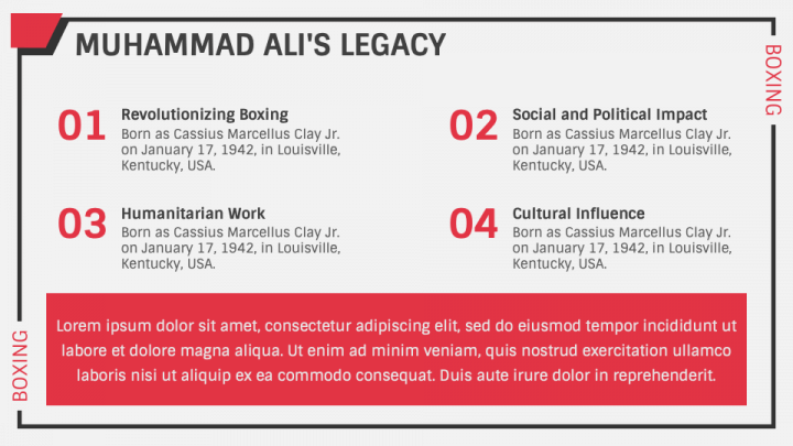 Free - Muhammad Ali PowerPoint and Google Slides Template - PPT Slides