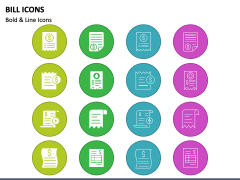 Bill Icons for PowerPoint and Google Slides - PPT Slides