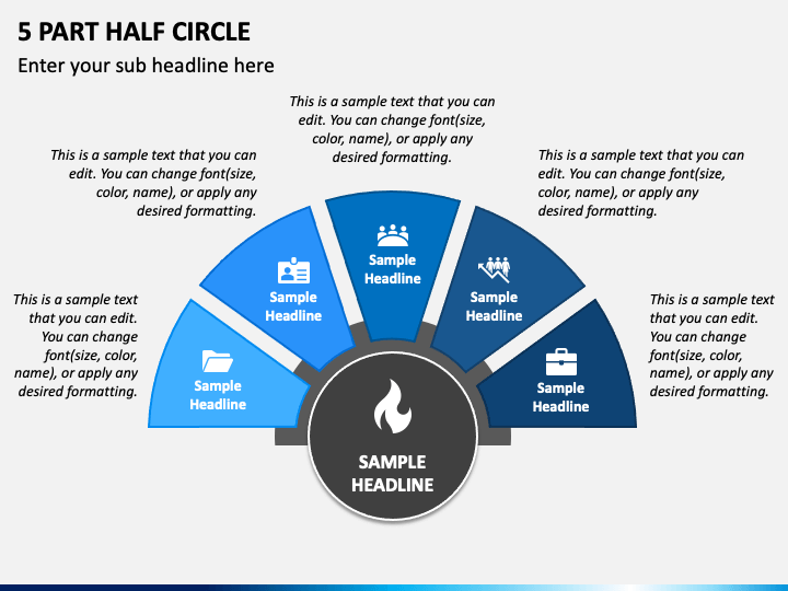 5 Part Half Circle PowerPoint Template and Google Slides Theme