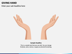 Giving Hand Illustration for PowerPoint and Google Slides - PPT Slides