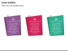 3 Key Events PowerPoint Template - PPT Slides