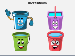 Happy Buckets Illustration for PowerPoint and Google Slides - PPT Slides