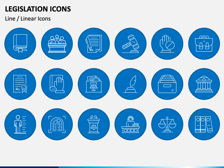 Legislation Icons for PowerPoint and Google Slides - PPT Slides