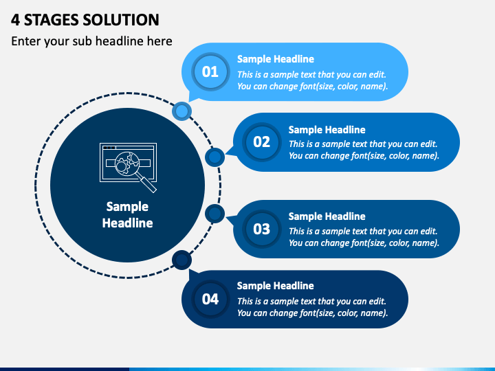 4 Stages Solution PowerPoint Presentation Slides - PPT Template