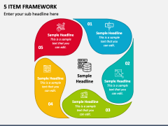 5 Item Framework PowerPoint Presentation Slides - PPT Template