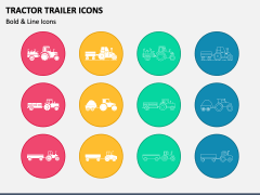 Tractor Trailer Icons for PowerPoint and Google Slides - PPT Slides