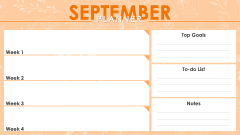 September Planner PowerPoint and Google Slides Template - PPT Slides
