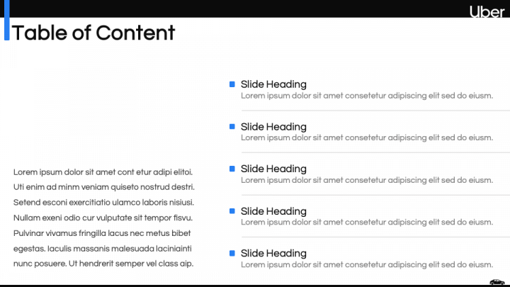 Free - Uber Case Study Presentation for PowerPoint and Google Slides - PPT Slides