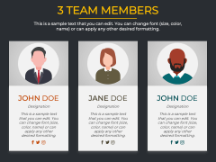 3 Team Members for PowerPoint and Google Slides - PPT Slides