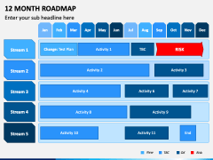 12 Month Roadmap PowerPoint and Google Slides Template - PPT Slides