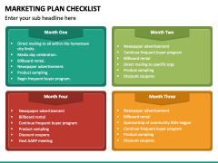 Marketing Plan Checklist PowerPoint Template - PPT Slides