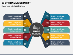 10 Options Modern List PowerPoint Template and Google Slides Theme