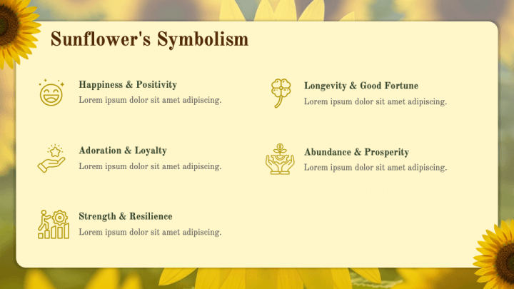 Free - Sunflower Theme for PowerPoint and Google Slides - PPT Slides